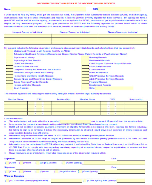 FREE 15+ Informed Consent Form Samples, PDF, MS Word, Google Docs, Excel