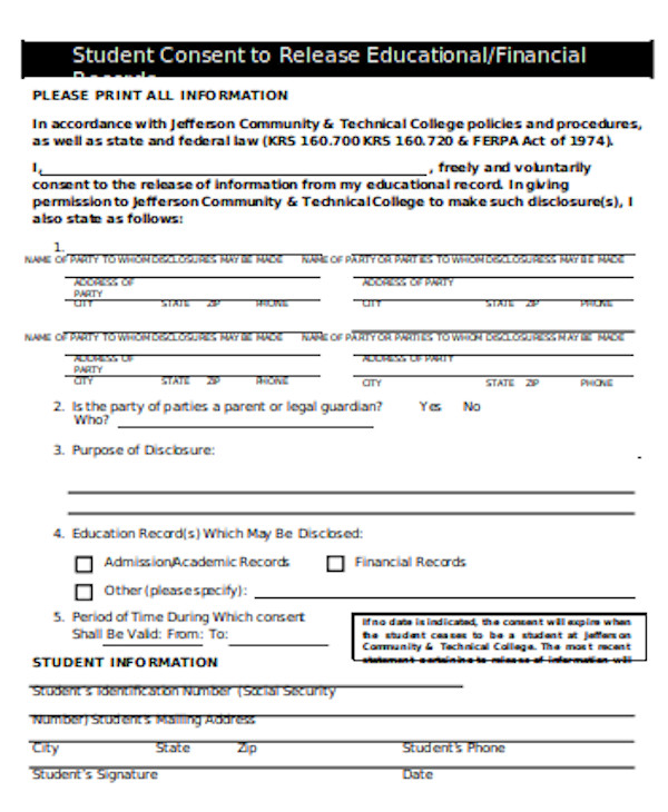 FREE 14+ Student Consent Form Samples, PDF, MS Word, Google Docs