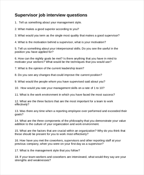 FREE 12+ Interview Questionnaire Form Samples, PDF, MS Word, Google ...