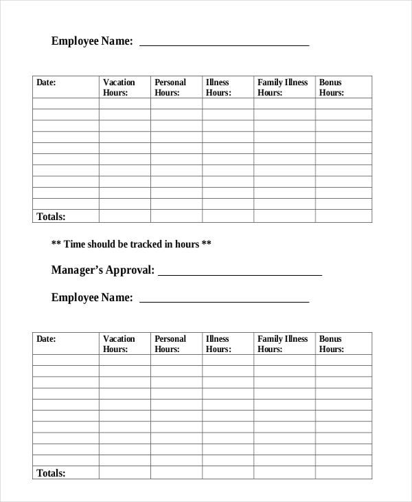 FREE 10+ Sample Time Tracking Forms in PDF | MS Word | Excel