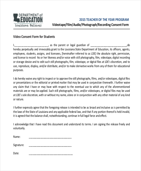 FREE 14+ Student Consent Form Samples, PDF, MS Word, Google Docs