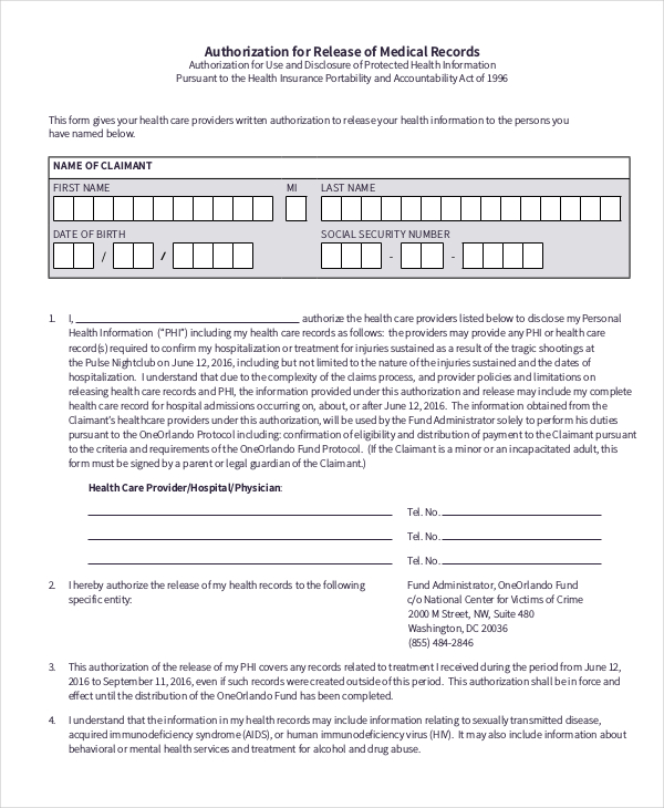 FREE 10+ Sample Release of Information Forms in PDF | Word | Excel