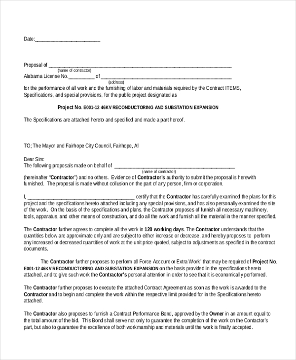 FREE 12+ Construction Bid Form Samples, PDF, MS Word, Google Docs, Excel