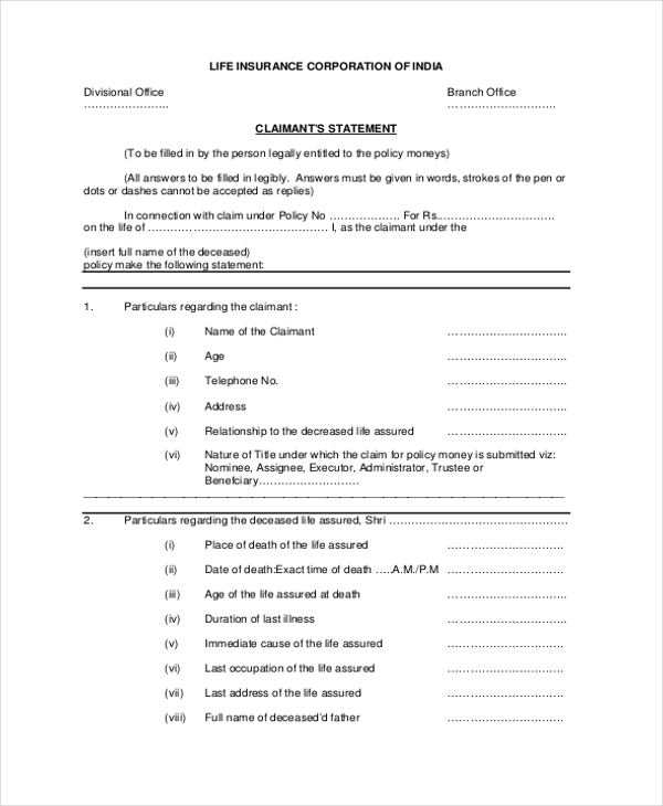 FREE 13+ LIC Proposal Form Samples, PDF, MS Word, Google Docs