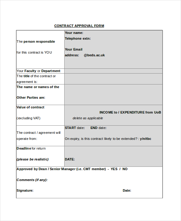 FREE 8+ Sample Service Contract Approval Forms in PDF | MS Word