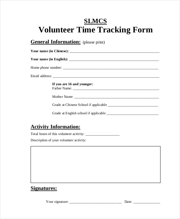 FREE 10+ Sample Time Tracking Forms in PDF | MS Word | Excel