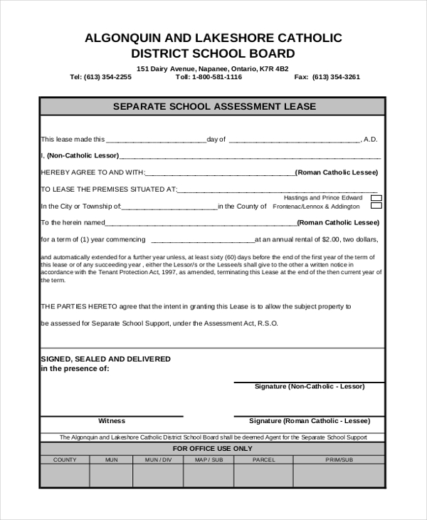 FREE 23+ Sample Lease Forms in PDF | Excel | Word