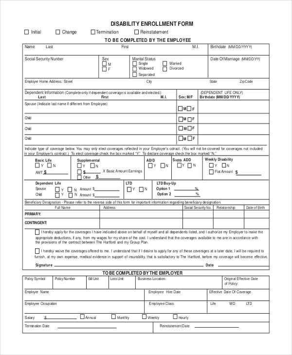 FREE 23+ Sample Disability Forms in PDF | Word | Excel