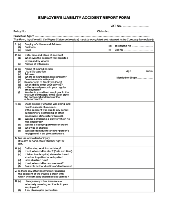 FREE 12+ Sample Liability Forms in PDF | Word | Excel