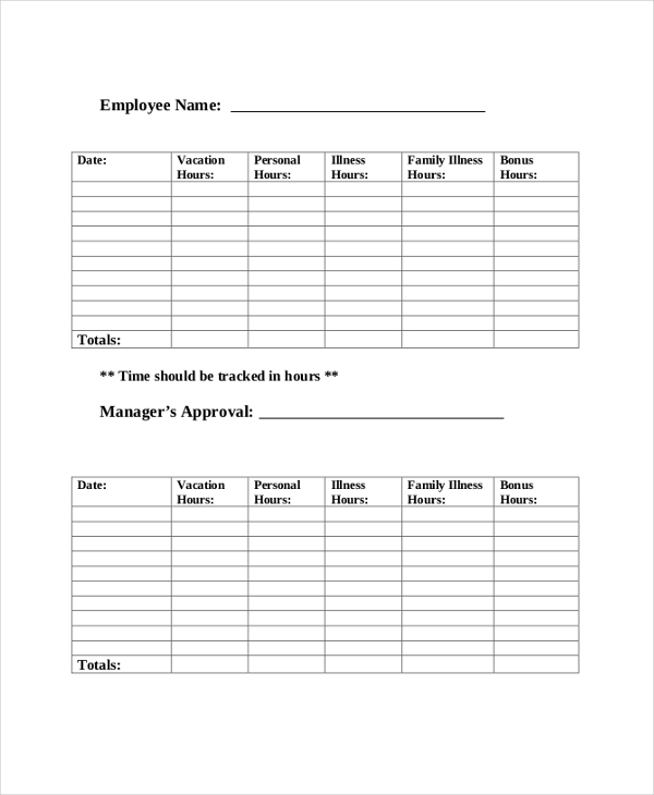 FREE 7+ Sample Employee Tracking Forms in PDF | MS Word | MS Excel