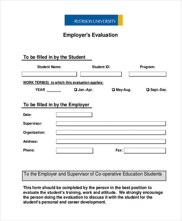 FREE 31+ Evaluation Form Samples, PDF, MS Word, Google Docs