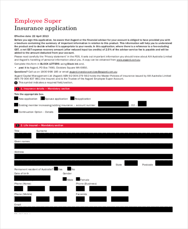 FREE 12+ Sample Application For Employment Forms in PDF | Excel | MS Word
