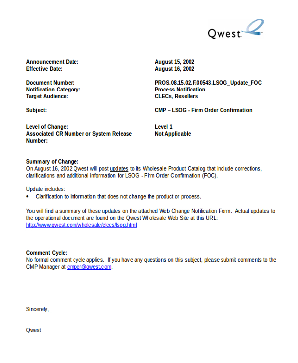 FREE 14+ Order Confirmation Form Samples, PDF, MS Word, Google Docs, Excel