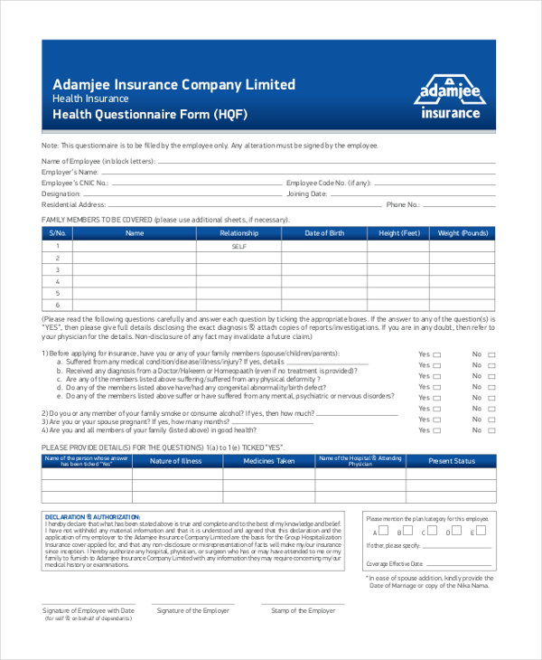 FREE 30+ Questionnaire Form Samples, PDF, MS Word, Google Docs, Excel