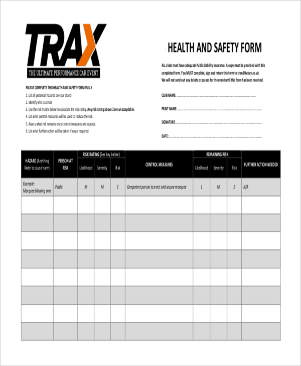 FREE 18+ Sample Health Forms in PDF | MS Word | Excel