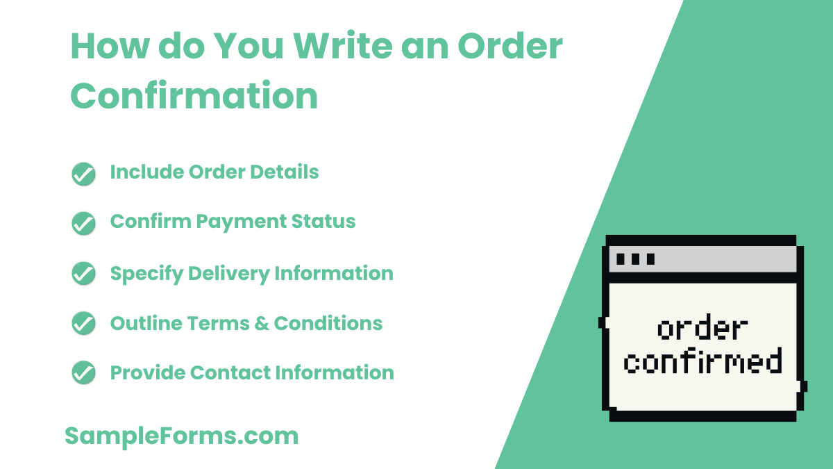 FREE 14+ Order Confirmation Form Samples, PDF, MS Word, Google Docs, Excel