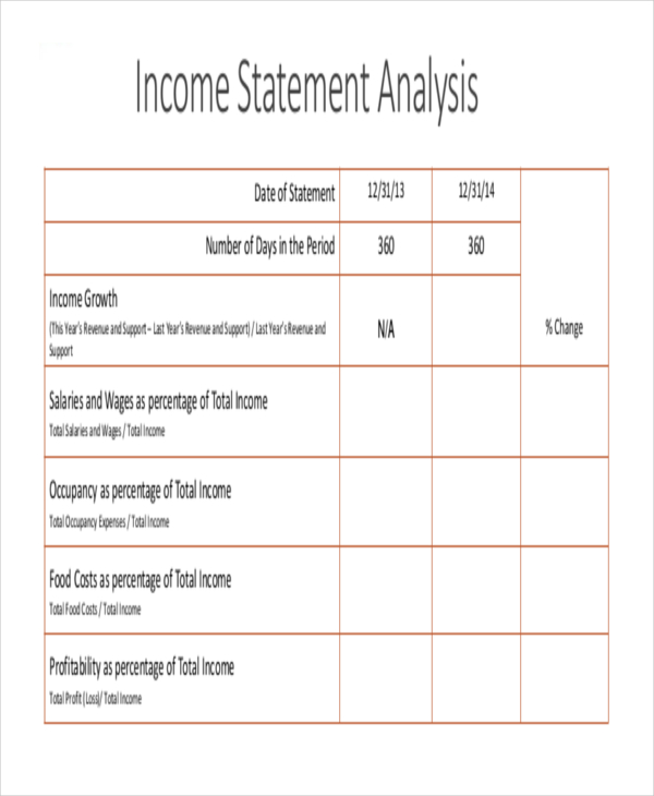FREE 18+ Income Statement Form Samples, PDF, MS Word, Google Docs, Excel