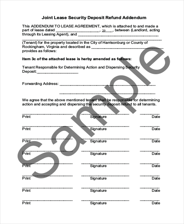 FREE 12+ Security Deposit Refund Form Samples, PDF, MS Word, Google Docs