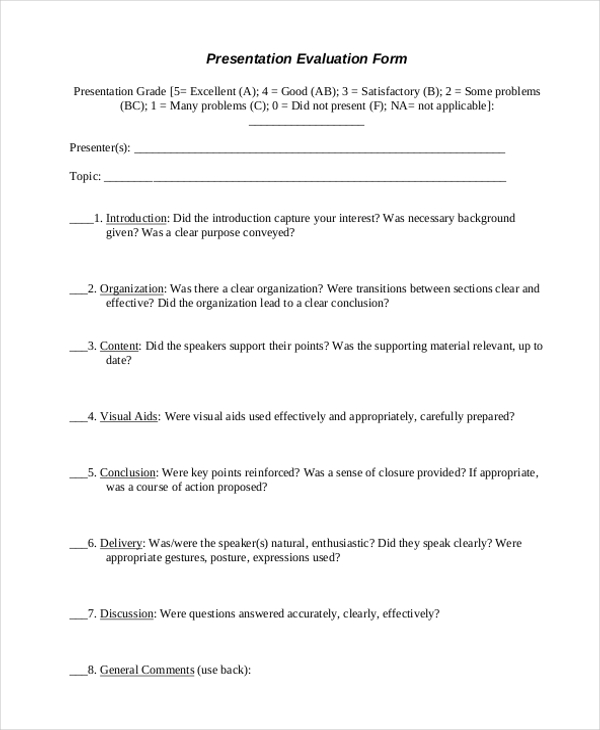 FREE 9+ Sample Marketing Evaluation Forms in PDF | MS Word