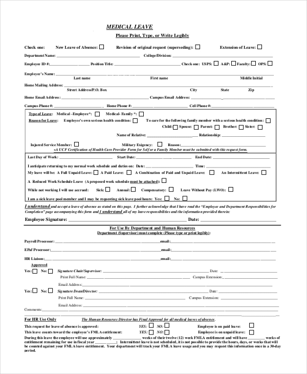 FREE 26+ Medical Form Samples, PDF, MS Word, Google Docs, Excel