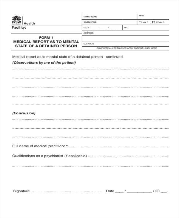 FREE 18+ Sample Health Forms in PDF | MS Word | Excel