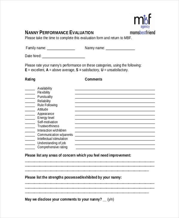 FREE 31+ Evaluation Form Samples, PDF, MS Word, Google Docs