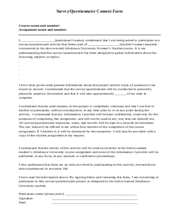 FREE 26+ Sample Questionnaire Forms in PDF | Word | Excel