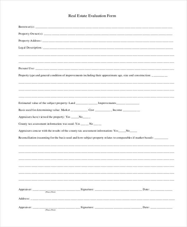 FREE 26+ Sample Evaluation Forms in MS Word | PDF | Excel