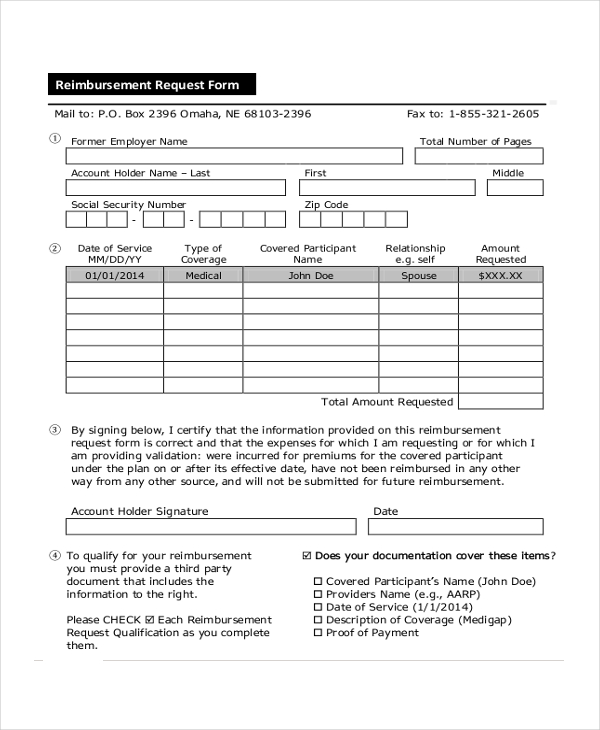 FREE 18+ Sample Reimbursement Forms in PDF | MS Word | Excel