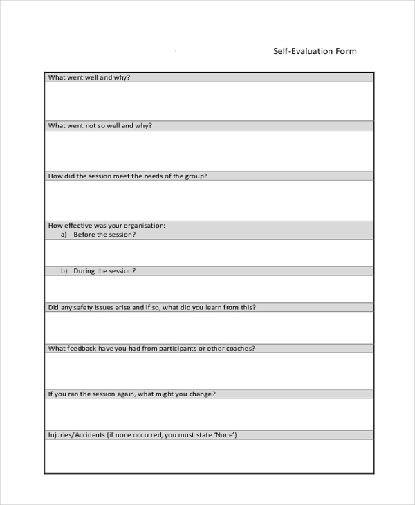 FREE 26+ Sample Evaluation Forms in MS Word | PDF | Excel