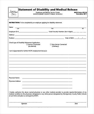 Sample Social Security Disability Form - 8+ Free Documents in PDF