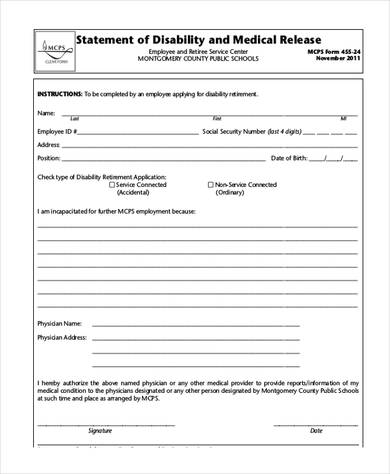 Sample Social Security Disability Form - 8+ Free Documents in PDF