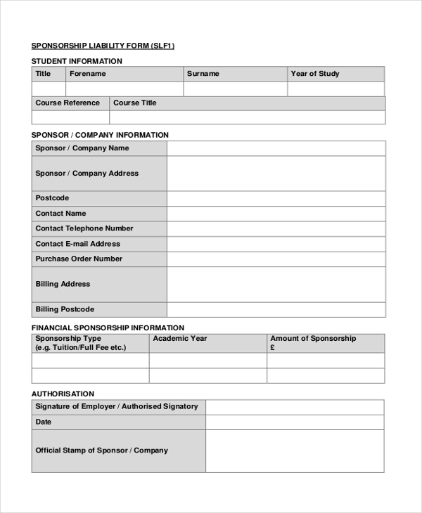 FREE 12+ Sample Liability Forms in PDF | Word | Excel