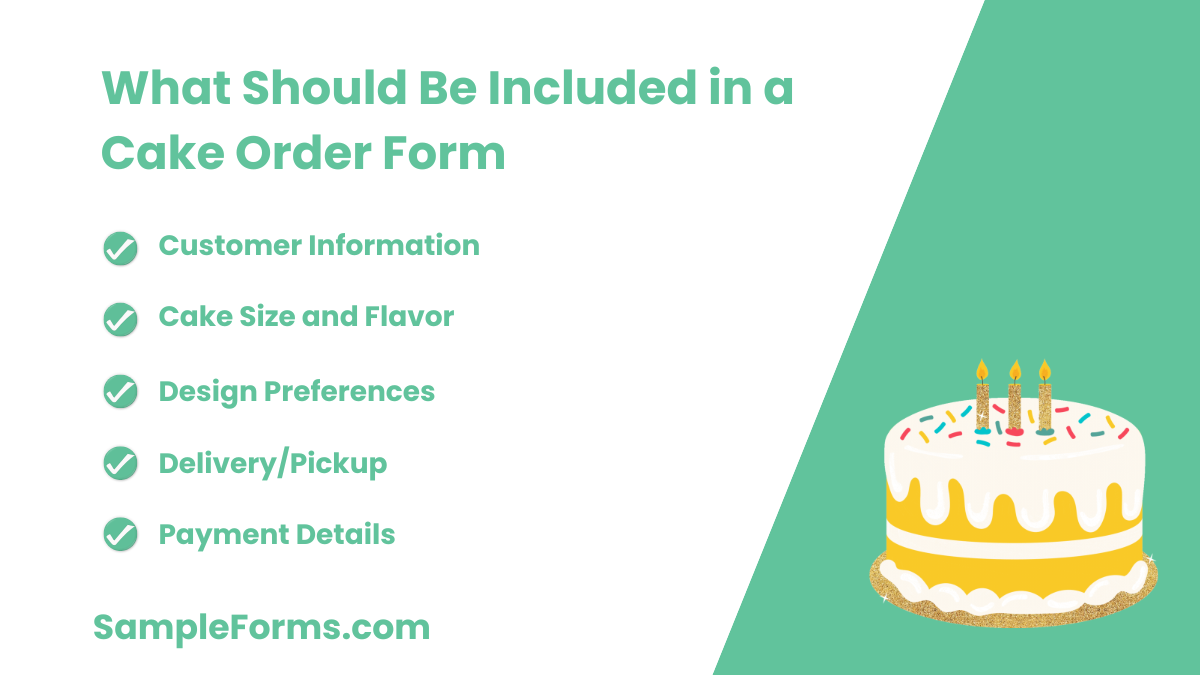 FREE 14+ Cake Order Form Samples, PDF, MS Word, Google Docs, Excel