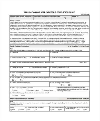 Sample Grant Application Form - 16+ Free Documents in PDF, Word