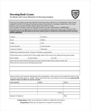 Sample Grant Application Form - 16+ Free Documents in PDF, Word
