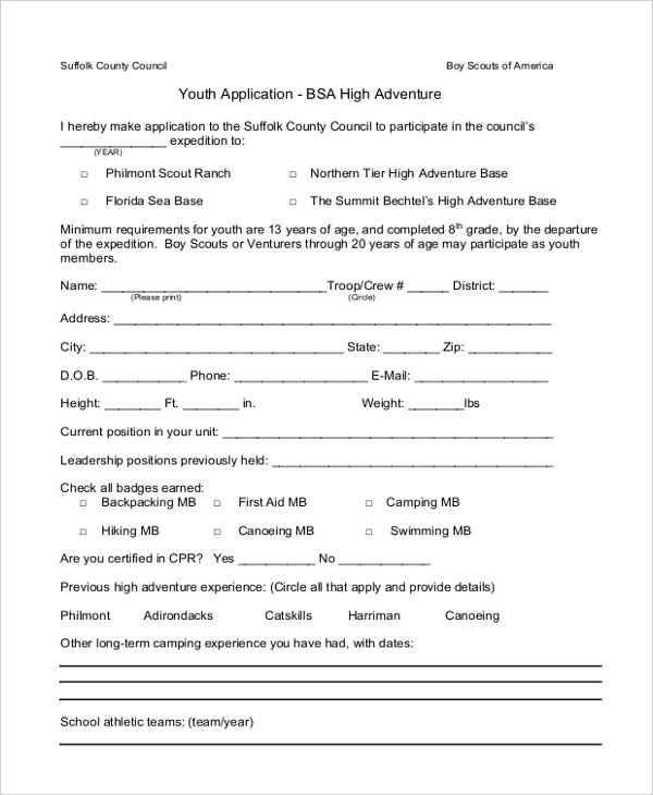 FREE 8+ Sample BSA Health Forms in PDF | Word