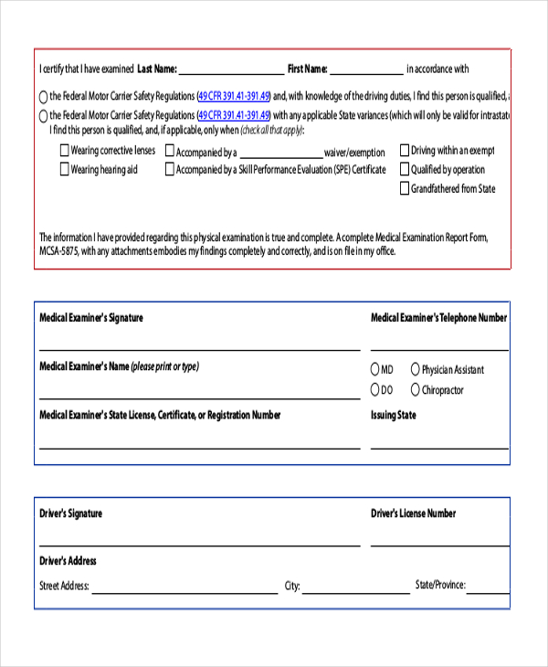 FREE 12+ Sample Medical Examination Forms in PDF | Excel | Word