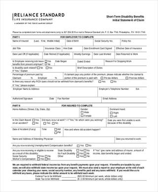 Sample Social Security Disability Form - 8+ Free Documents in PDF