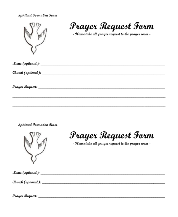 FREE 14+ Prayer Request Form Samples, PDF, MS Word, Google Docs