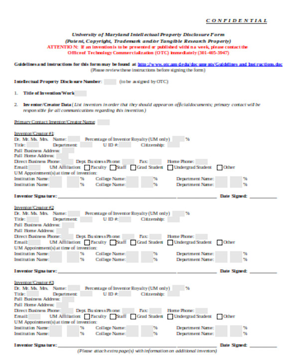FREE 10+ Sample Intellectual Property Forms in PDF | MS Word
