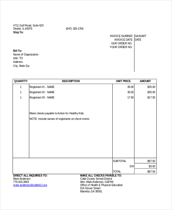 FREE 14+ Invoice Form Samples, PDF, MS Word, Google Docs
