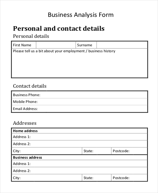 FREE 20+ Sample Business Forms in PDF | MS Word