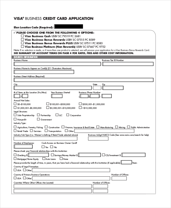 FREE 12+ Sample Credit Application Form in PDF | MS Word | Excel