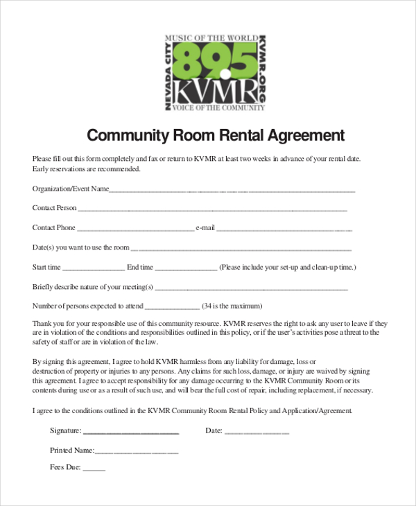 FREE 10+ Sample Room Rental Agreement Forms in PDF | MS Word