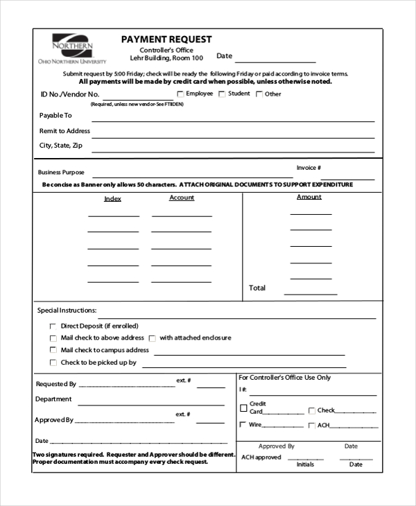 FREE 14+ Check Request Form Samples, PDF, MS Word, Google Docs, Excel
