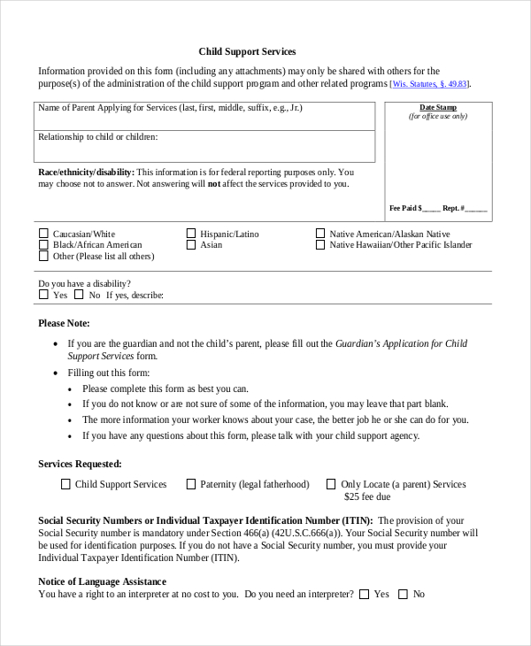 FREE 10+ Sample Child Disability Forms in PDF | MS Word