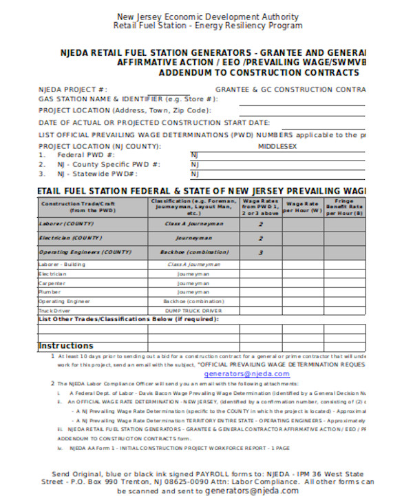 FREE 14+ Construction Contract Samples, PDF, MS Word, Google Docs, Excel