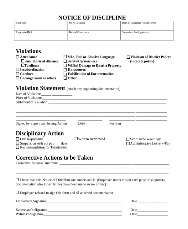 FREE 22+ Sample Notice Forms in PDF | MS Word