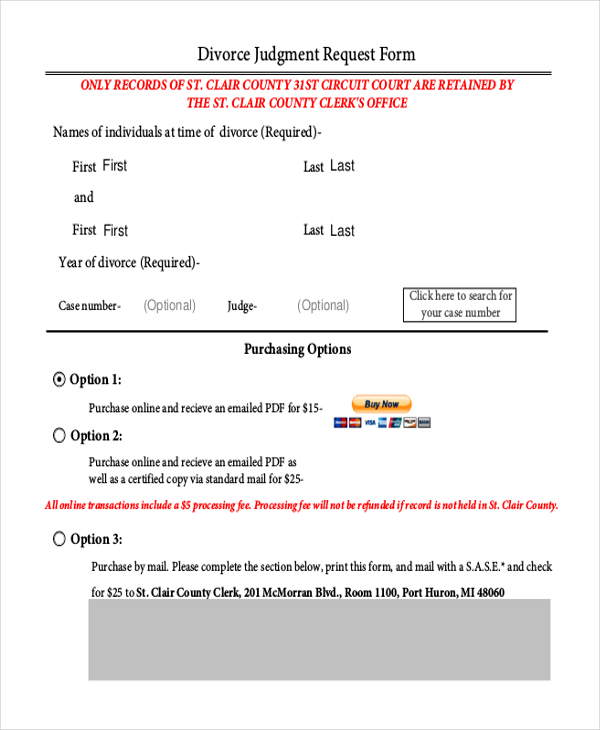 FREE 20+ Divorce Form Samples, PDF, MS Word, Google Docs